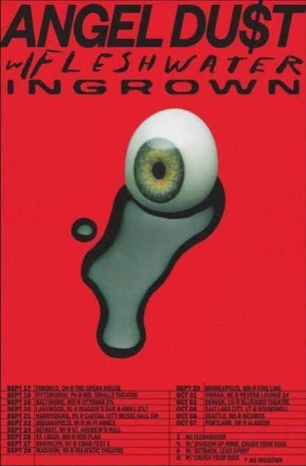 Angel Du$t 2025 Poster Tour with Fleshwater Ingrown Concert - Vintage ...