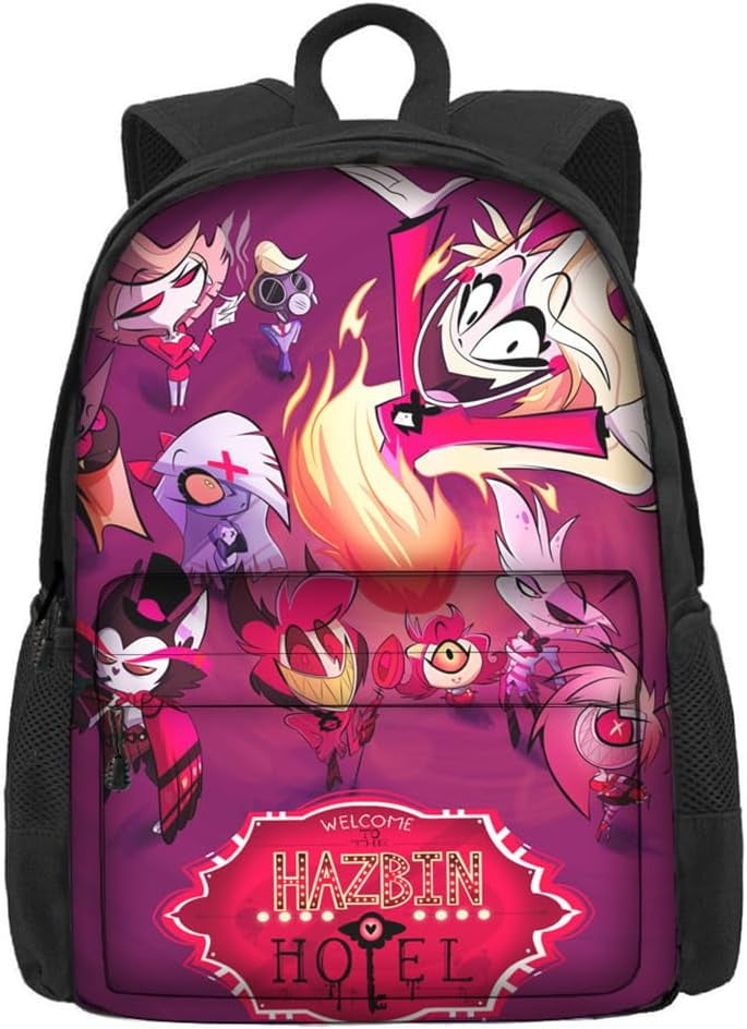 Angel Dust Cosplay Bag Charlie Alastor Anime Laptop Hazbin Veggie Print ...