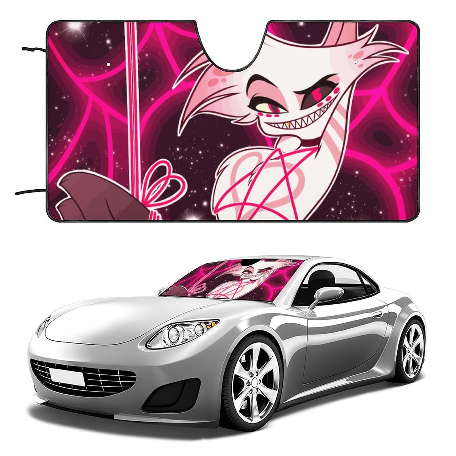 Angel Dust Dance Hazbin Hotel Car Windshield Sunshade Umbrella Foldable ...