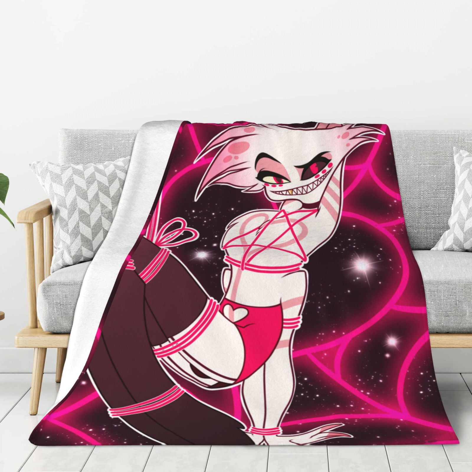 Angel Dust Dance Hazbin Hotel Flannel Blanket Cozy Ultra-Soft Micro ...