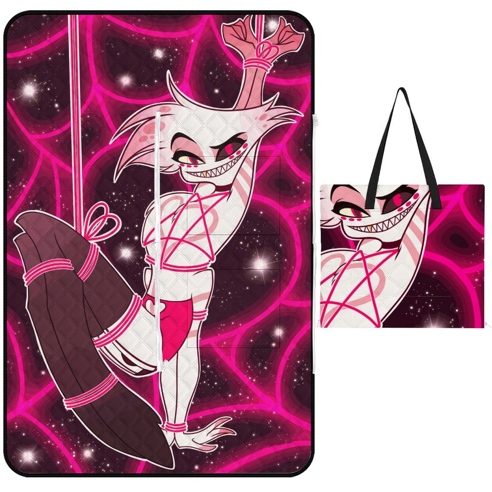 Angel Dust Dance Hazbin Hotel Picnic Mat Foldable Portable Tote Bag ...