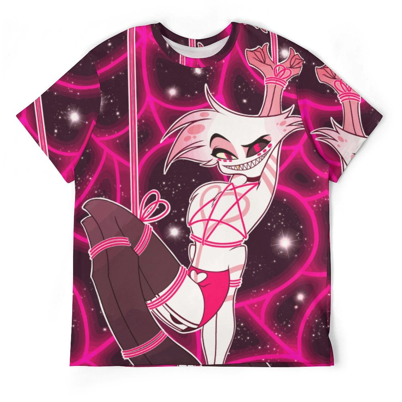 Angel Dust Dance Hazbin Hotel Unisex Short Sleeve T Shirt Daily Novelty ...