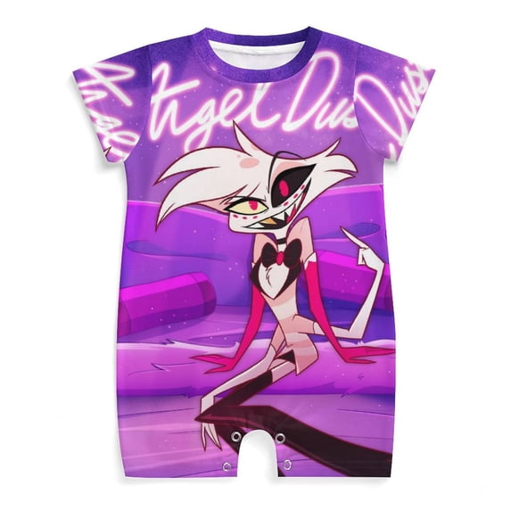 Angel Dust Hazbin Hotel Baby One-Piece Rompers Summer Short Sleeve ...