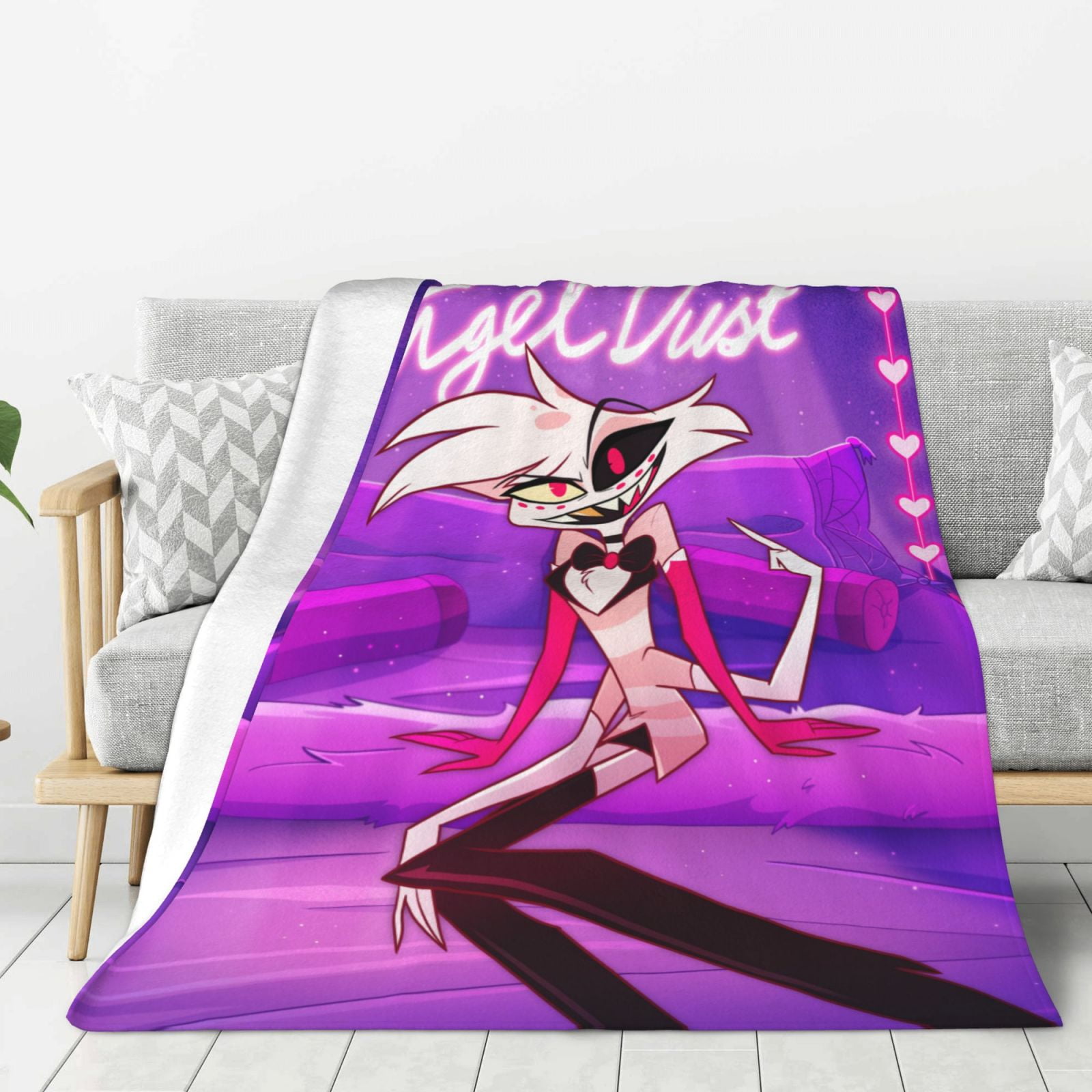 Angel Dust Hazbin Hotel Flannel Blanket Cozy Ultra-Soft Micro Throw ...