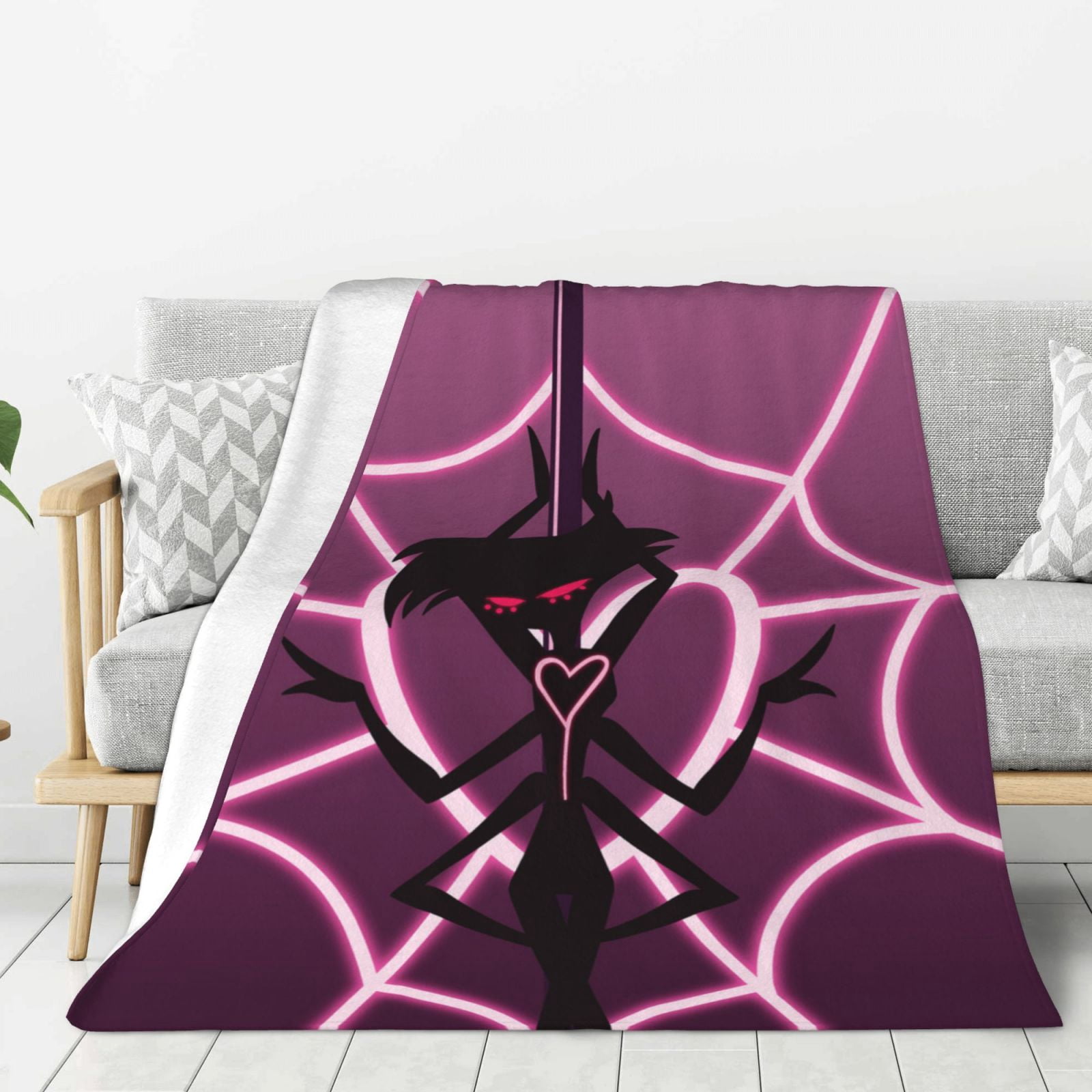 Angel Dust Hazbin Hotel Flannel Blanket Cozy Ultra-Soft Micro Throw ...