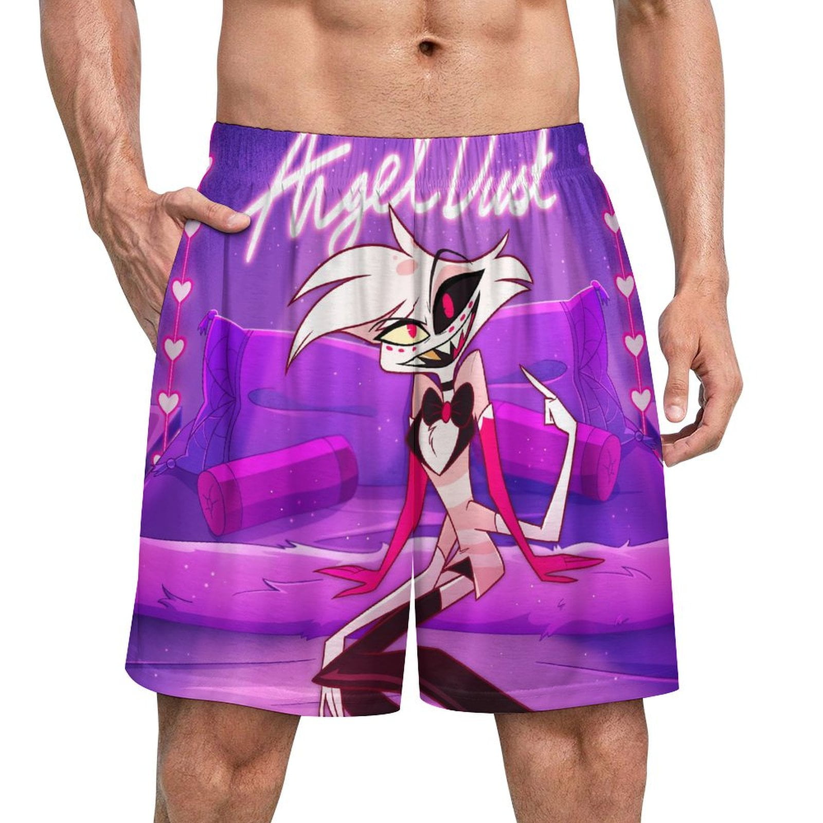 Angel Dust Hazbin Hotel Men's Pajama Pants Sleepwear Lounge Shorts ...