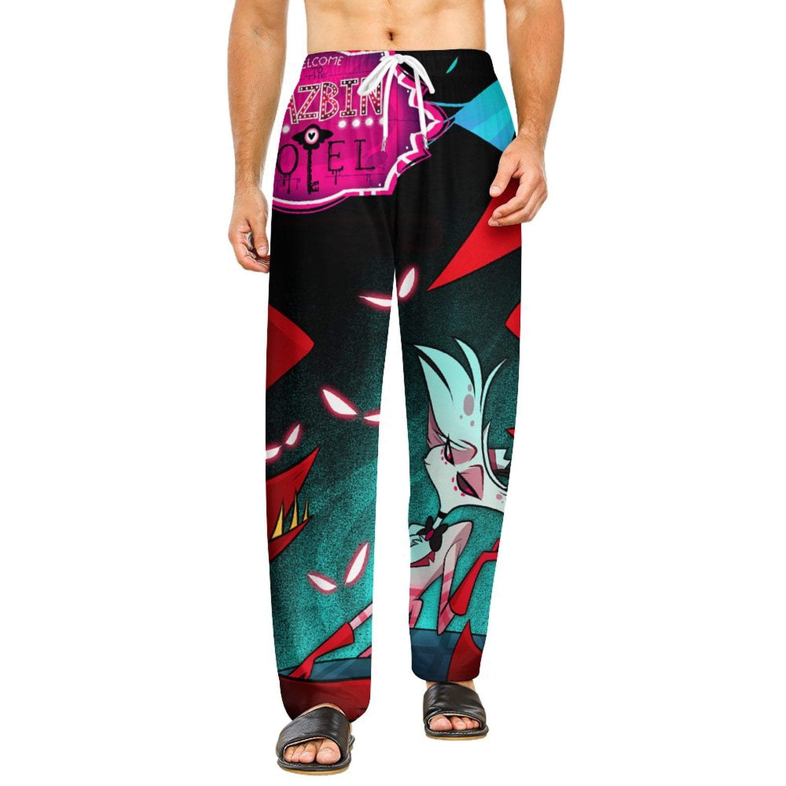 Angel Dust Hazbin Hotel Men's Women's Pajama Sleep Pants Home Sleeping ...