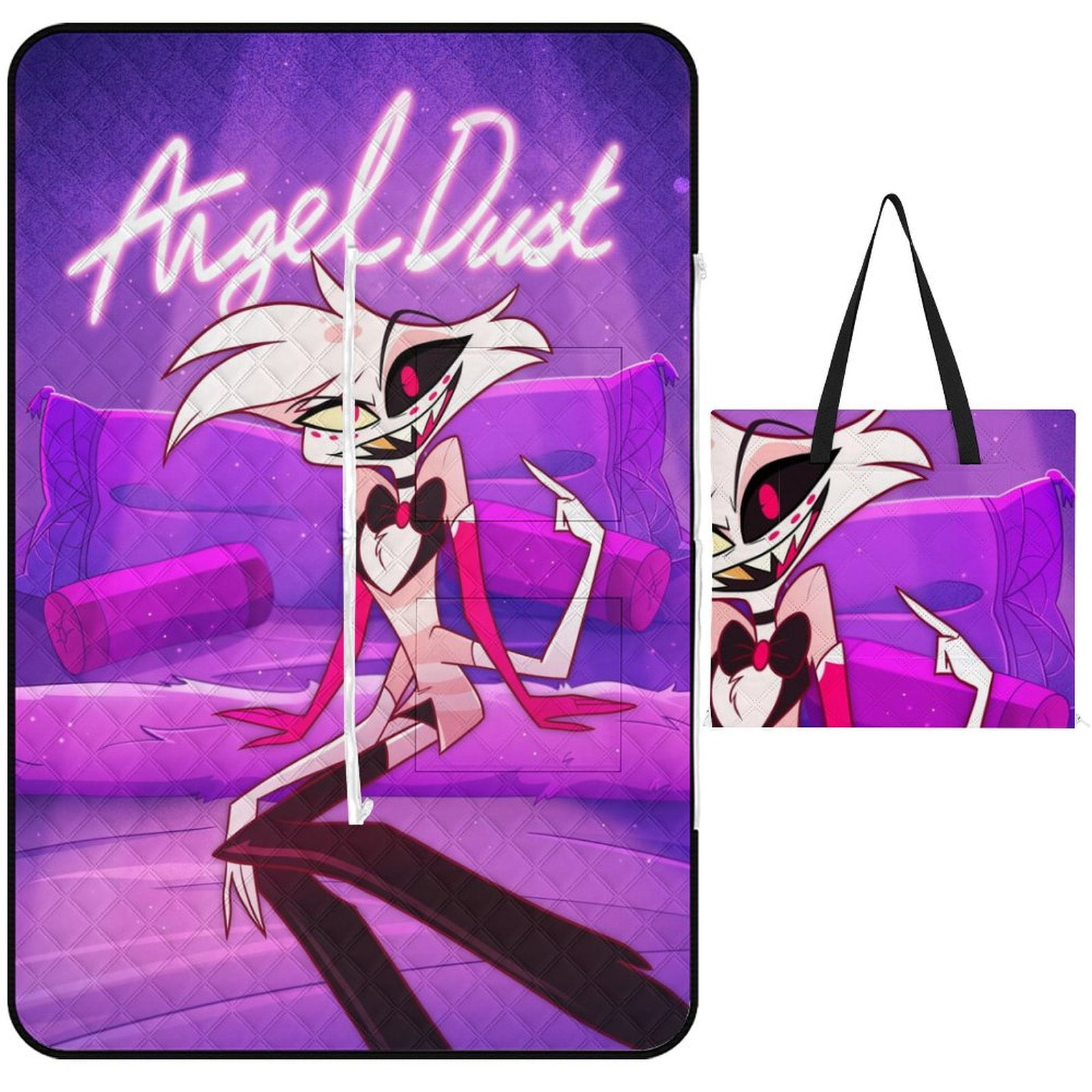 Angel Dust Hazbin Hotel Picnic Mat Foldable Portable Tote Bag Baby ...