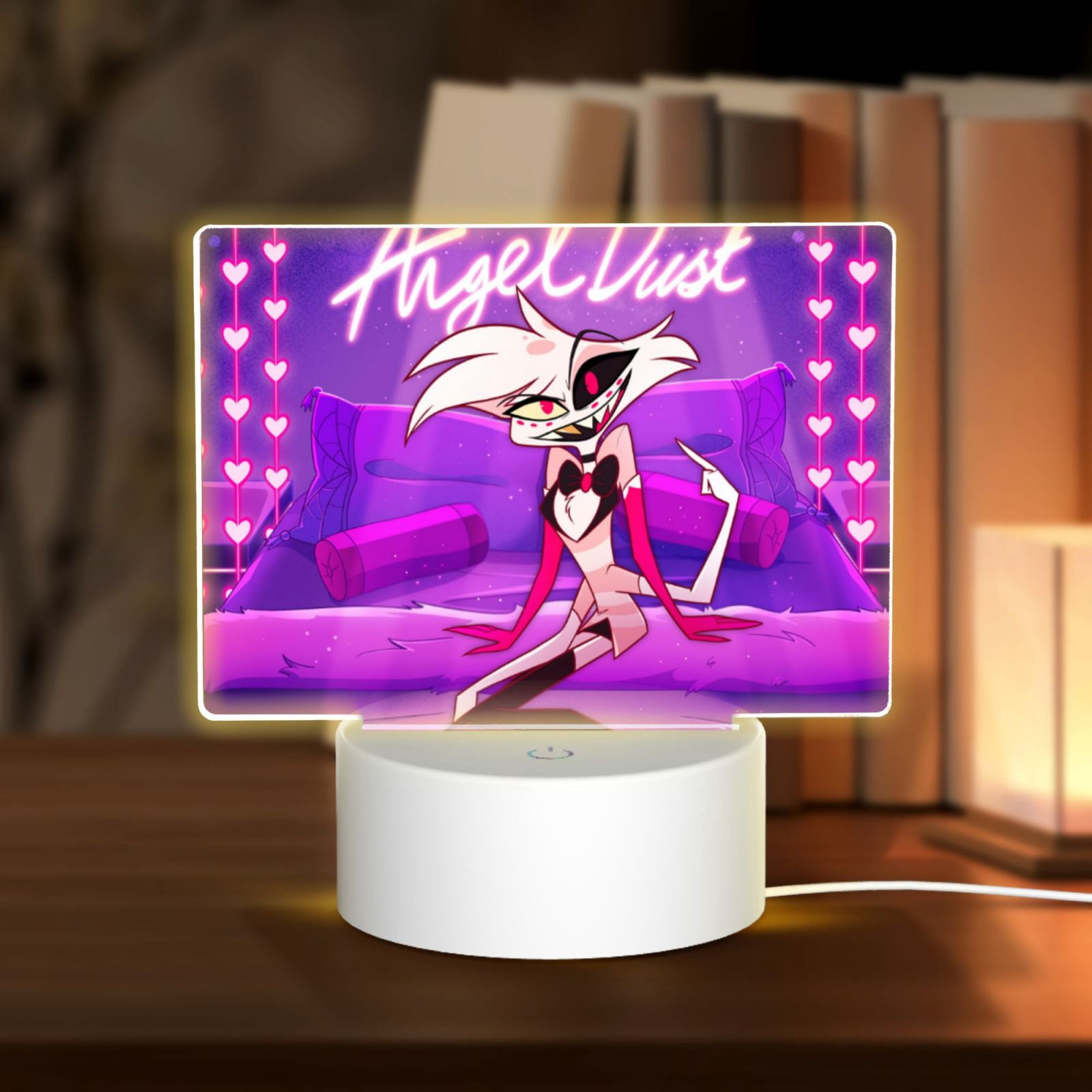 Angel Dust Hazbin Hotel Rectangular Acrylic Night Light Adjustable 3 ...