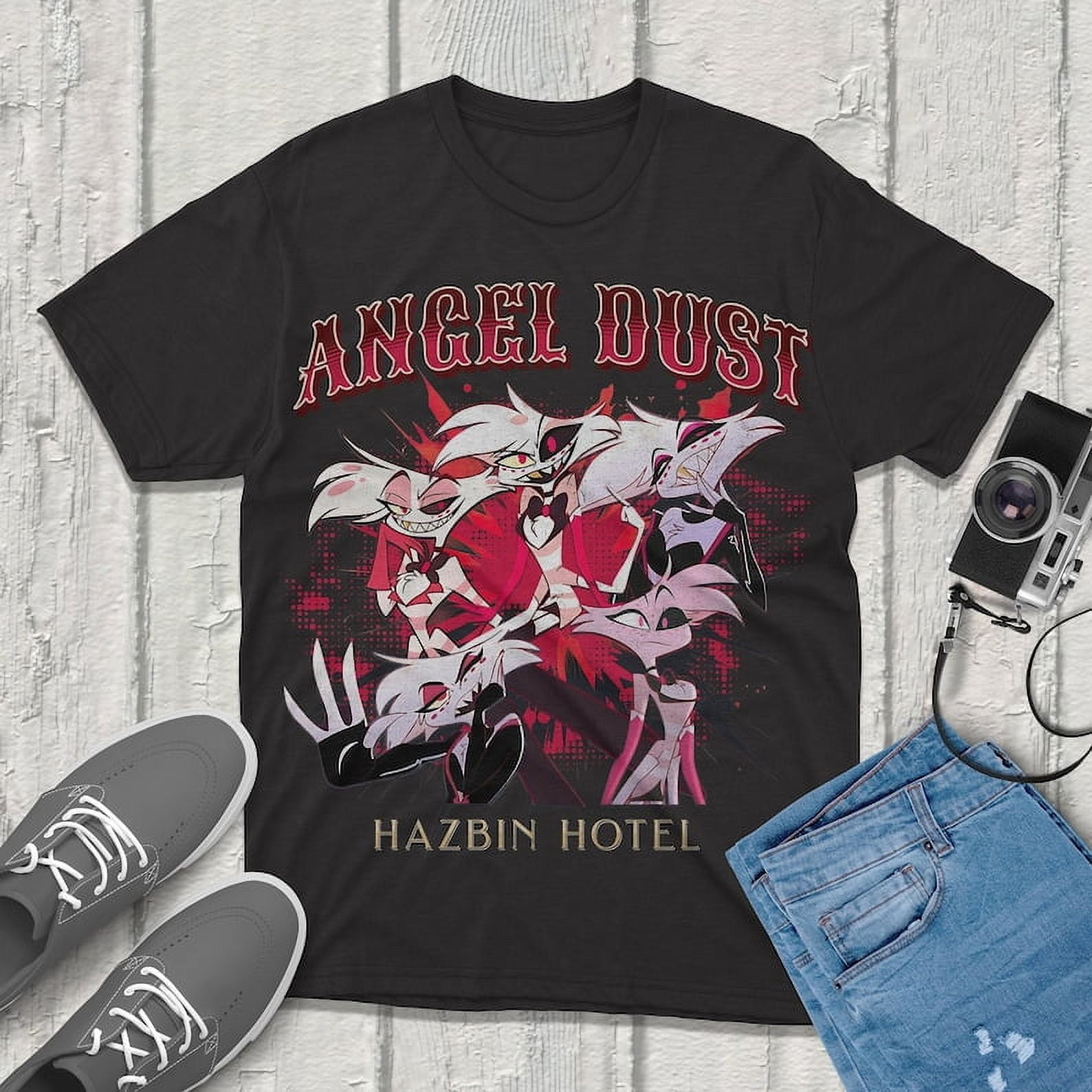 Angel Dust Hazbin Hotel Retro T-Shirt: Stylish Trendy Apparel Featuring ...