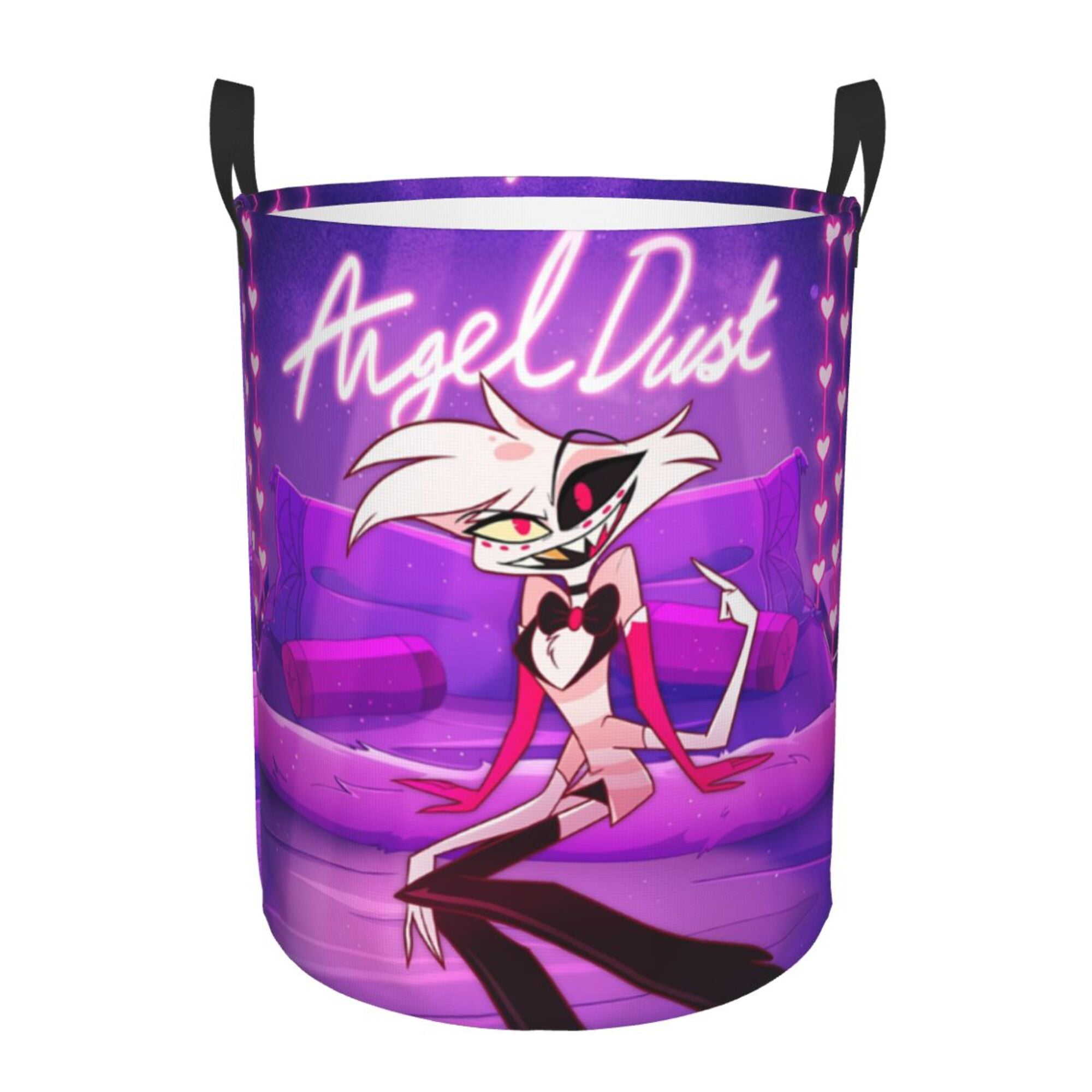 Angel Dust Hazbin Hotel Storage Basket Laundry Hamper Collapsible Round ...