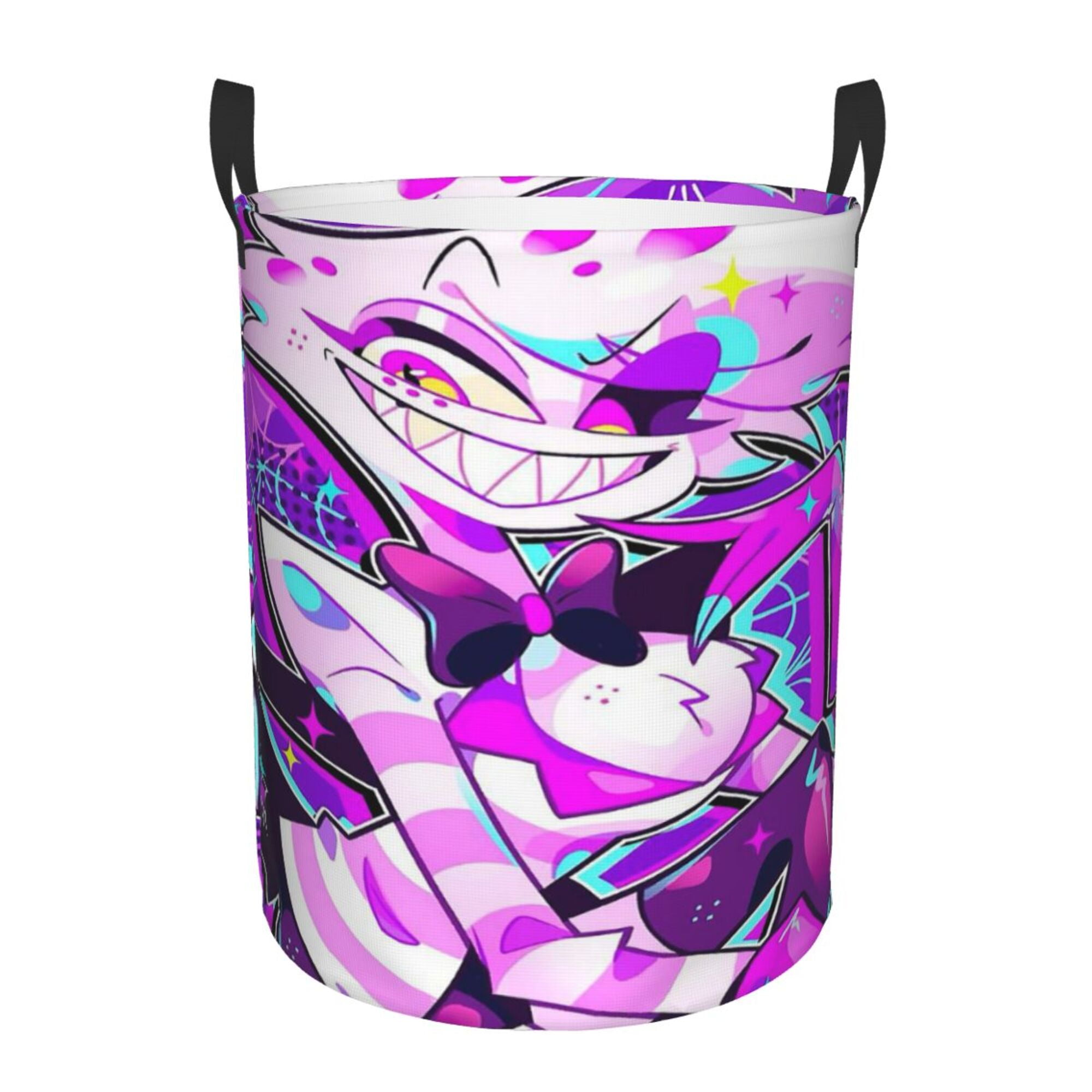 Angel Dust Hazbin Hotel Storage Basket Laundry Hamper Collapsible Round ...