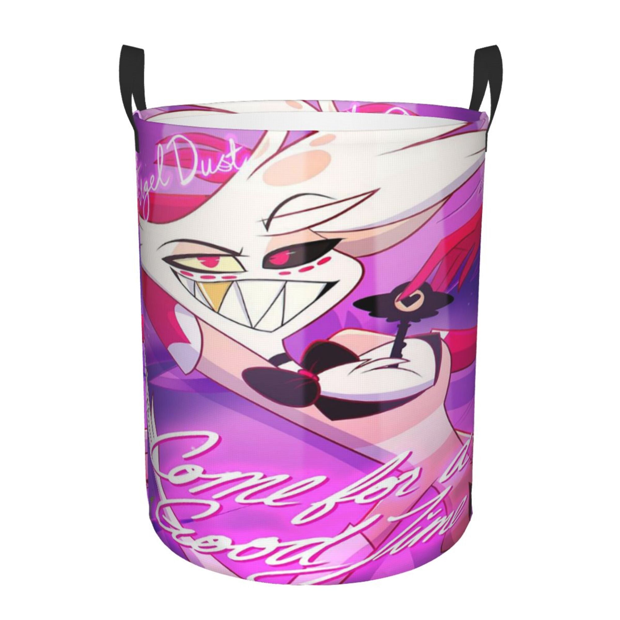 Angel Dust Hazbin Hotel Storage Basket Laundry Hamper Collapsible Round ...