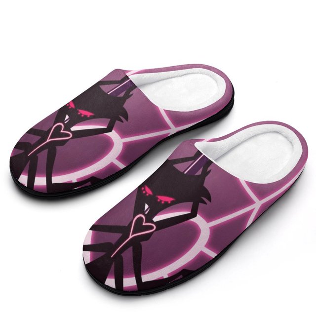 Angel Dust Hazbin Hotel Women's Fuzzy Slippers Lightweight Anti-slip ...