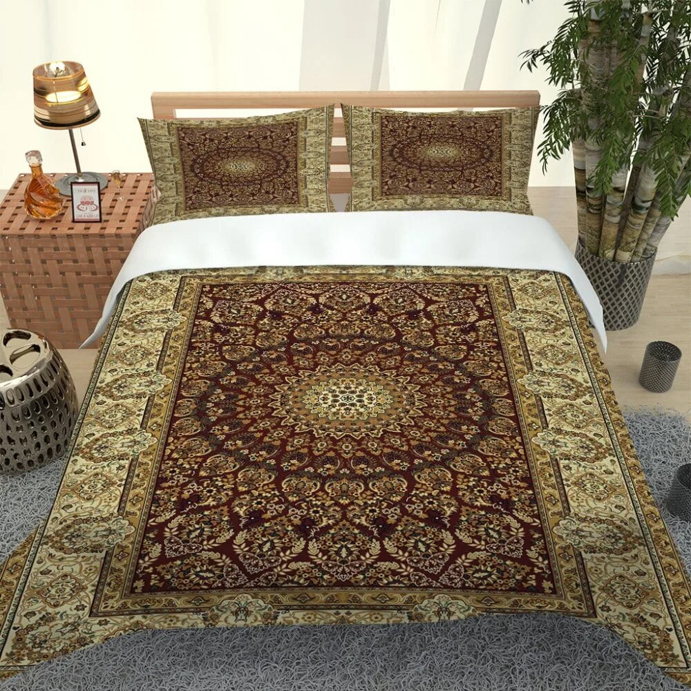 Angel Duvet Cover Set Golden Luxury Bedclothes European Pattern ...