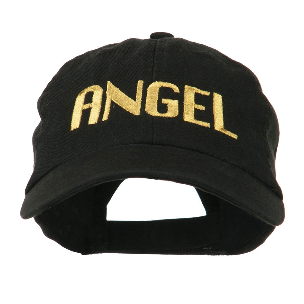 Angel Embroidered Cap - Black OSFM - Walmart.com