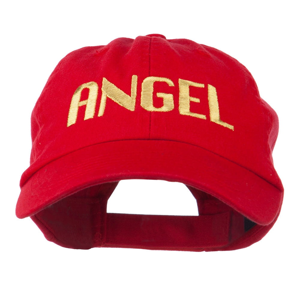 Angel Embroidered Cap - Red OSFM - Walmart.com