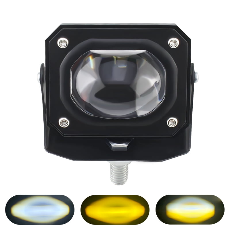 Angel Eye 12V 24V Car LED Work Headlight Super Bright Spotlight 19W Fog Light For Jeep Truck Car ...