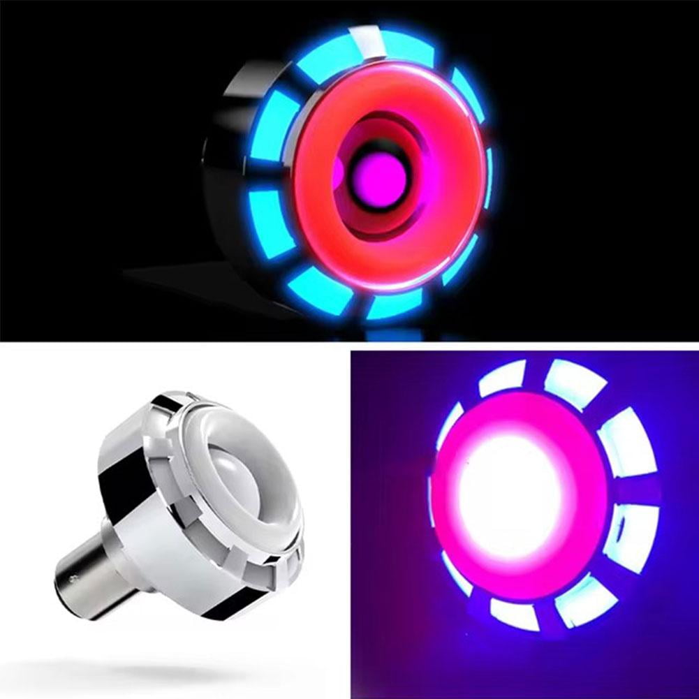 Angel Eye Flash Motorcycle Headlight Tail Brake Rear LED Motorbike ...
