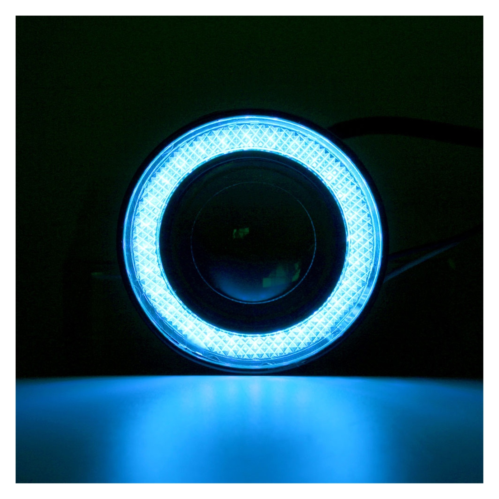 Angel Eyes Fog Light Universal COB LED DRL Driving Light Car Fog Lamp ...