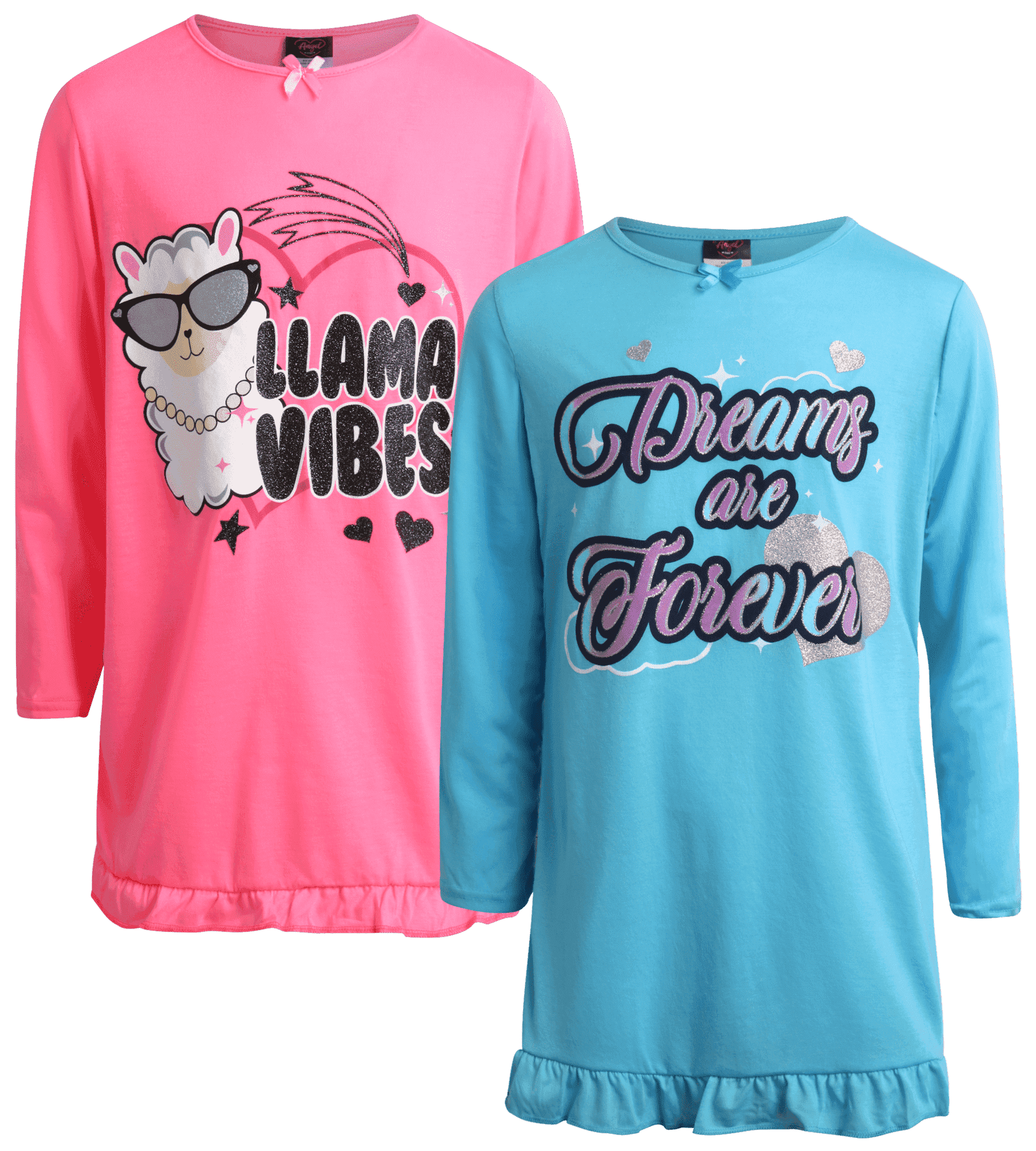 Angel Face Girls Nightgowns Soft Cozy Breathable Graphic Sleepshirts ...