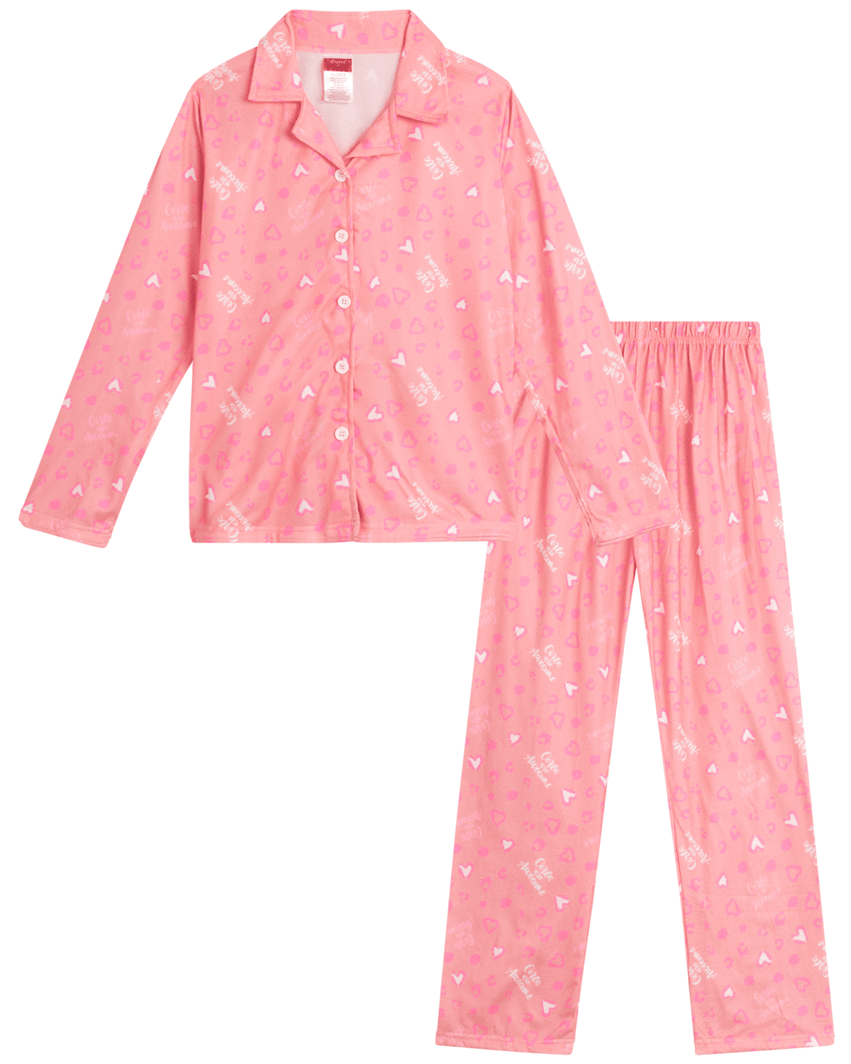 Angel Face Girls' Pajama Set - 2 Piece Cozy Flannel Sleep Shirt and ...