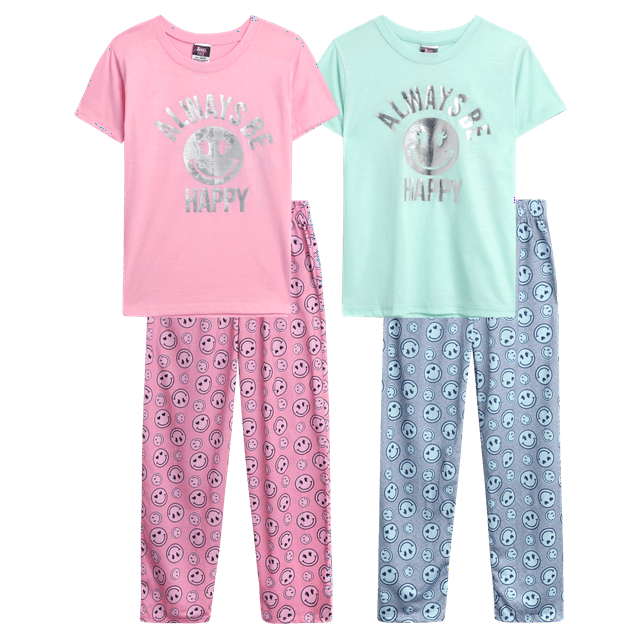 Angel Face Girls' Pajama Set - 4 Piece Sleep Shirt and Lounge Pants ...