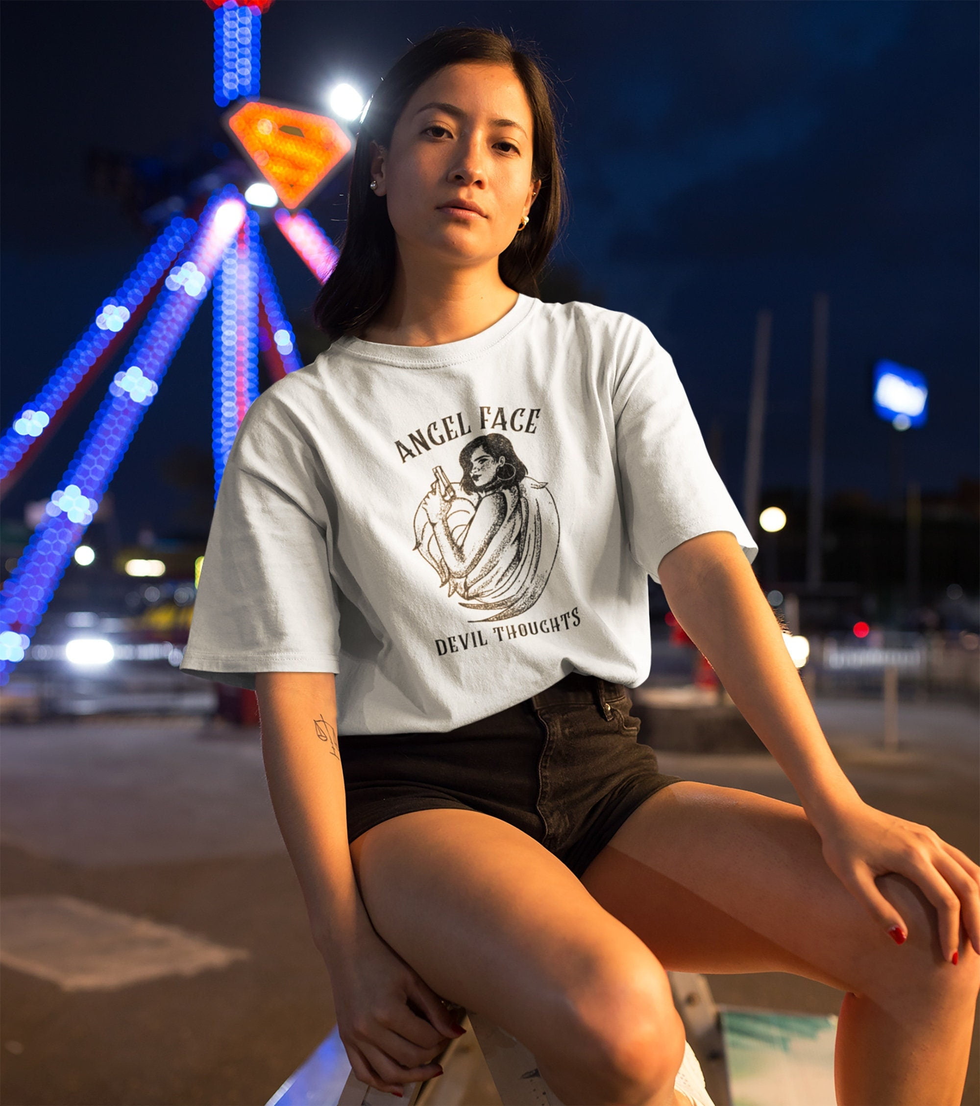 Angel Face Thoughts T-Shirt - Aesthetic T shirt - Tumblr Clothing ...