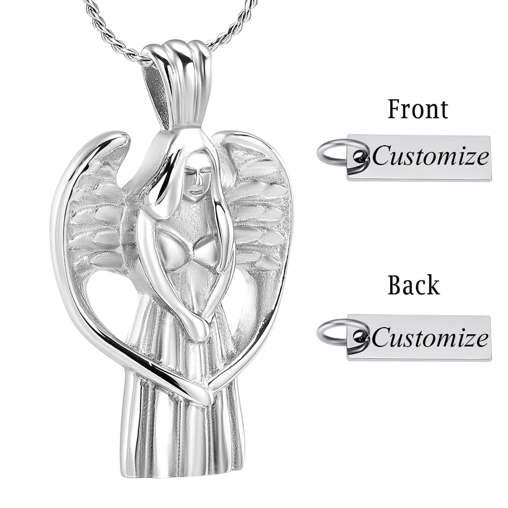 Angel Fairy Urn Jewelry Cremation Urn Pendants with Chain Urn Necklace ...