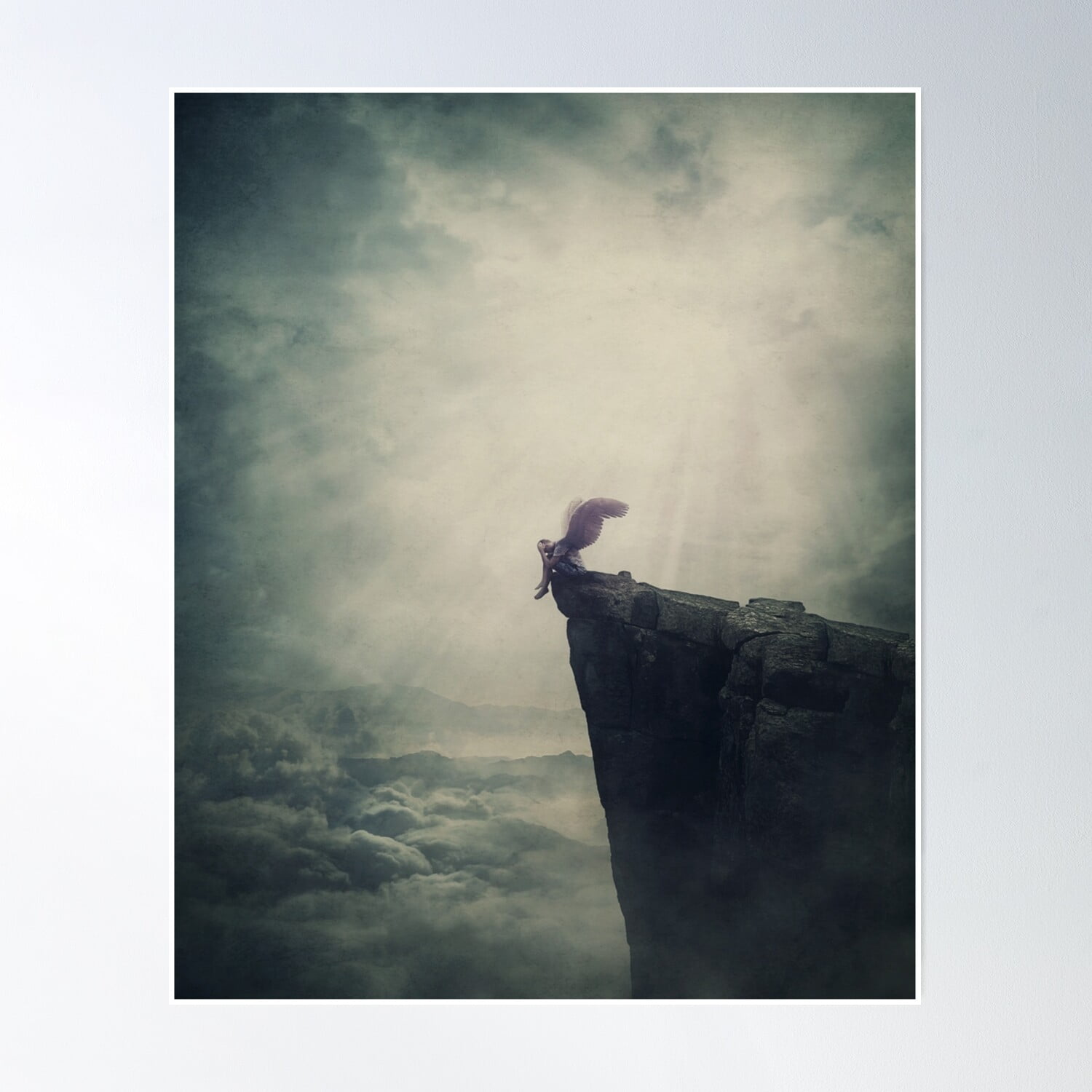 Angel Fallen Into Limbo Poster Wall Art, Modern Wall Decor, 8x12 ...