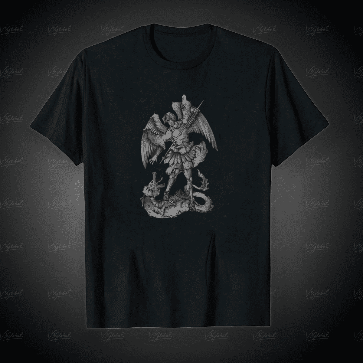 Angel Fighting Demon Good vs Evil Battle Graphic Unisex T-Shirt, for Men & Women, up to Size 5XL ...