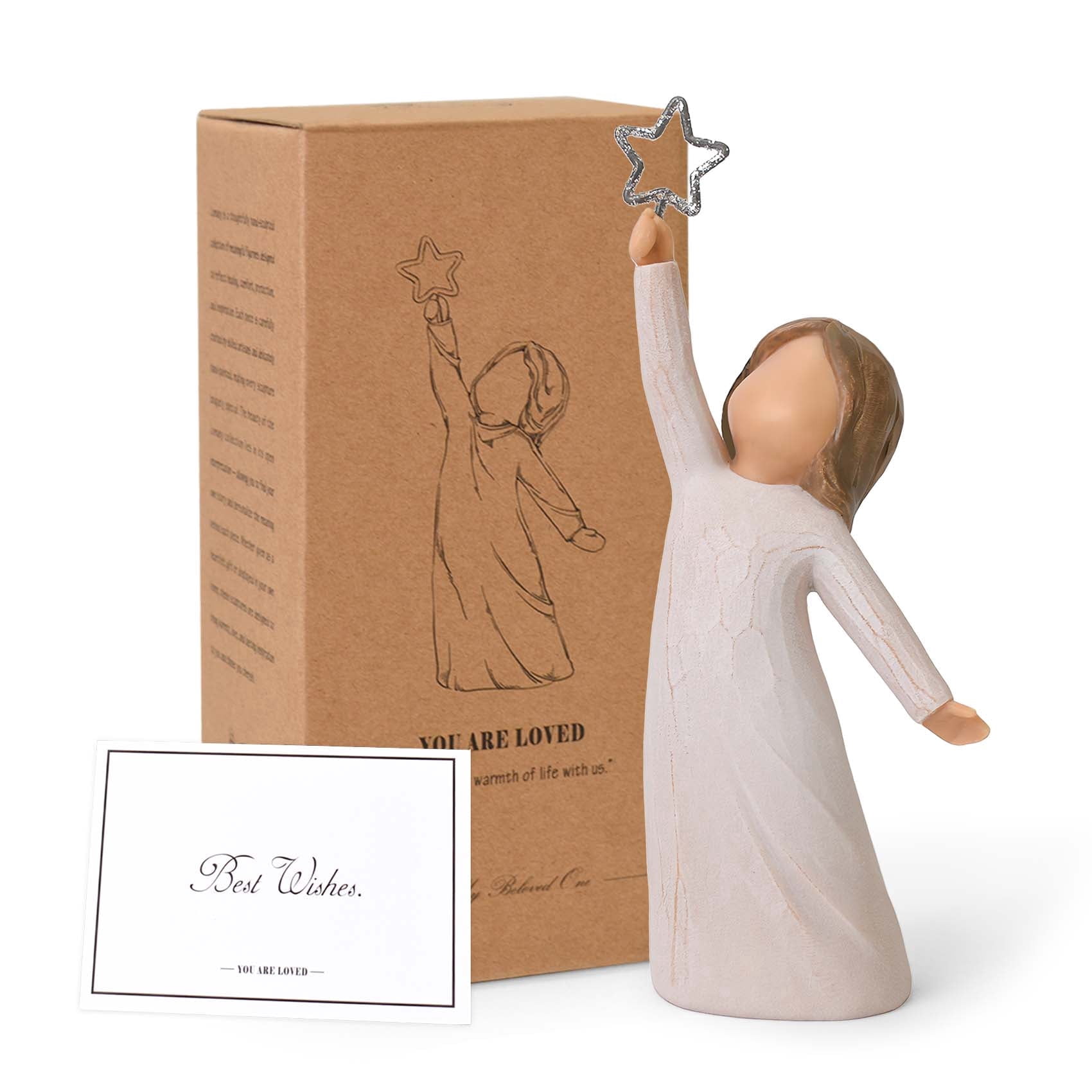 Angel Figurine with Star, Thoughtful Gift for Her, Inspirational Gift ...