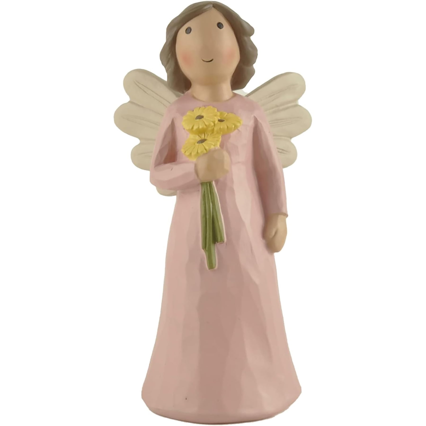 Angel Figurines for Women - Angel Holding Sunflower Statue, Resin Angel ...