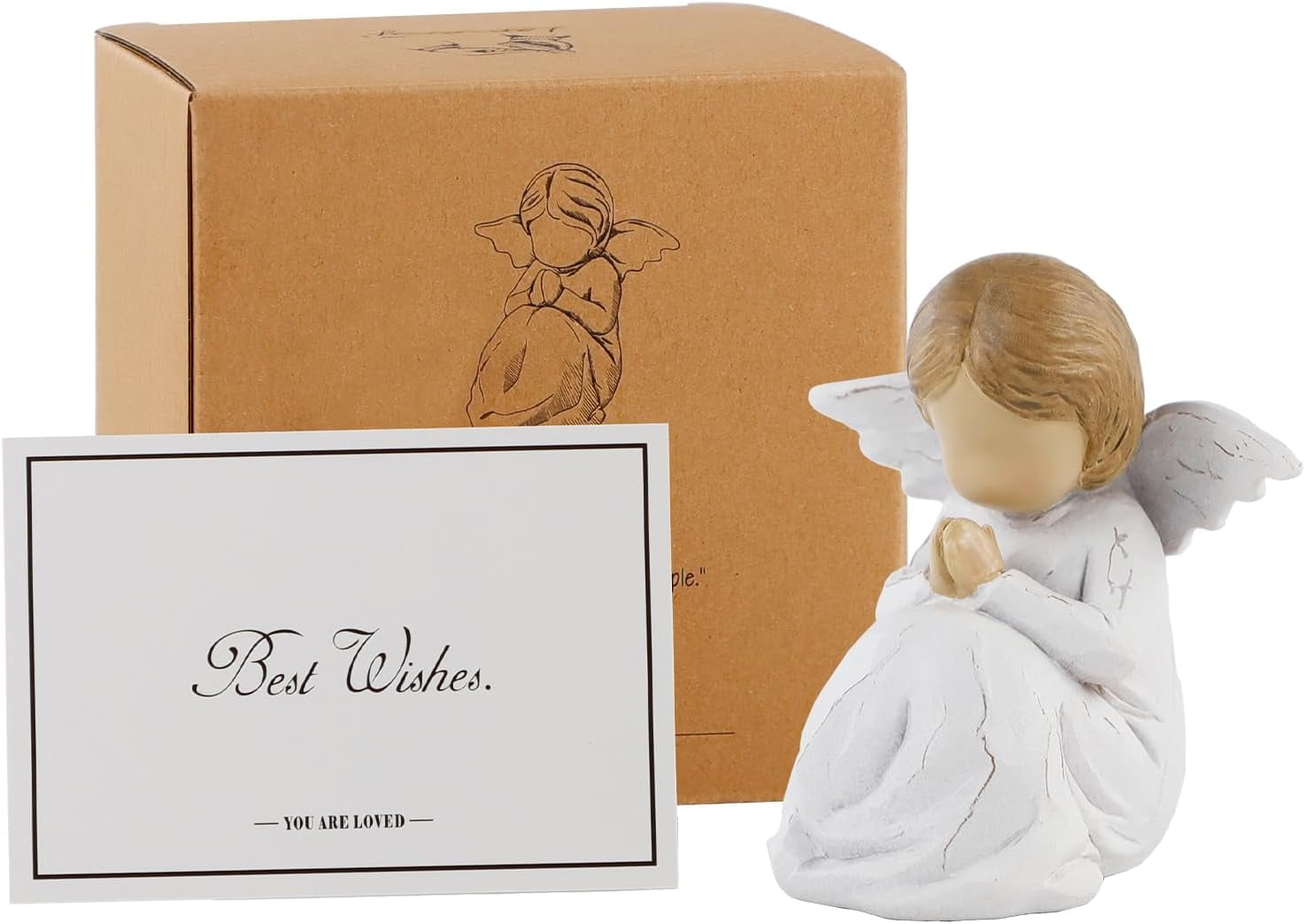 Angel Figurines for Women, Praying Angel Statue Baptism Gifts, First ...