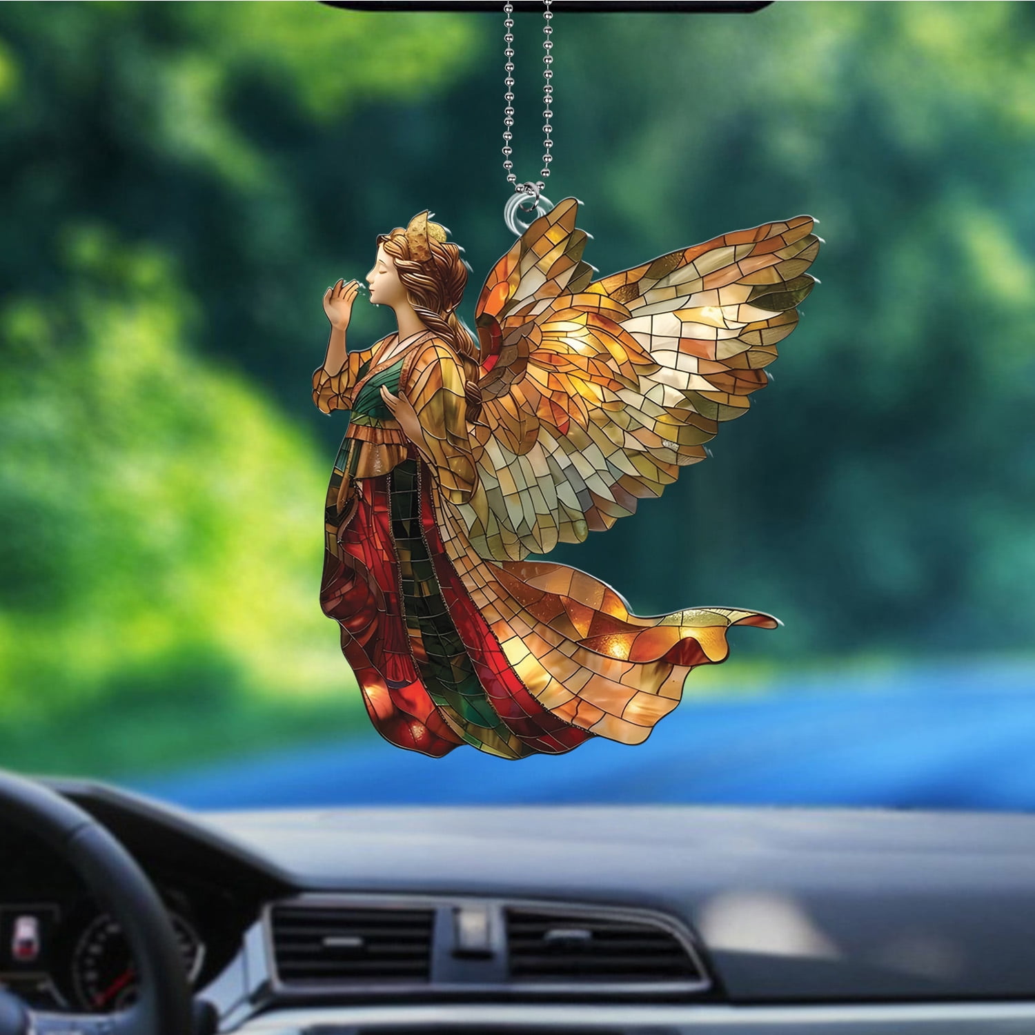 Angel with Flowers, Ornaments Car - Car Decoration Acrylic 2D Flat ...