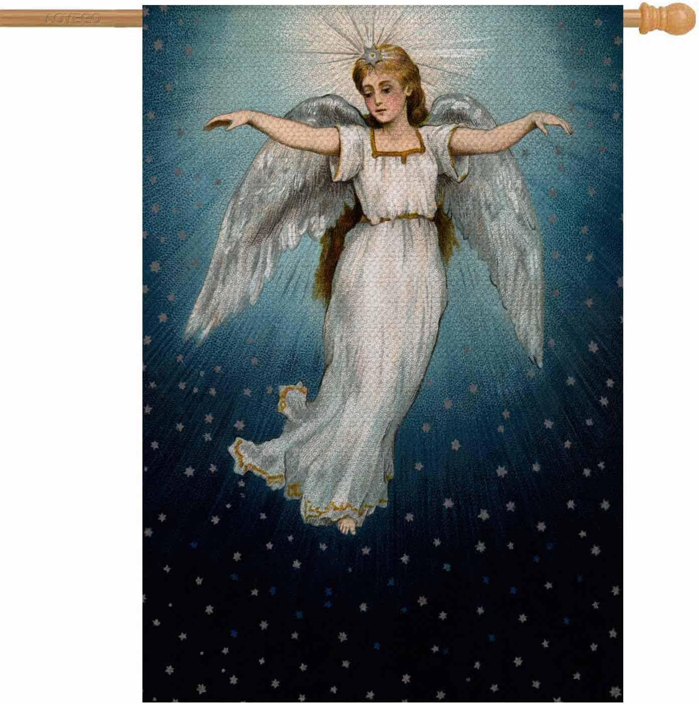 Angel Flying House Flag 28 x 40 Inch Large Vertical Double Sided ...