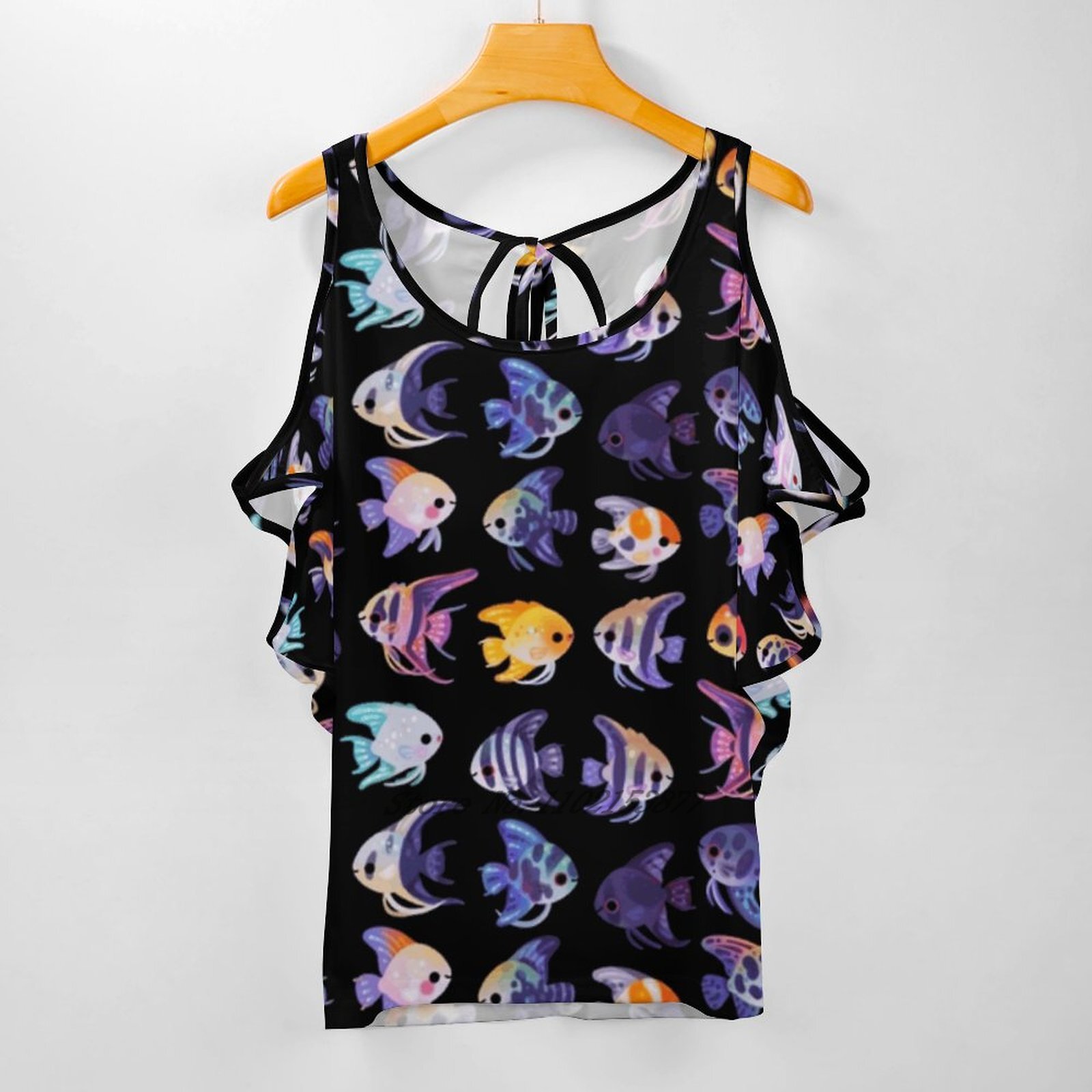 Angel! ( Freshwater ) - Name Zipper Sexy T-Shirt Casual Tops Hollow ...