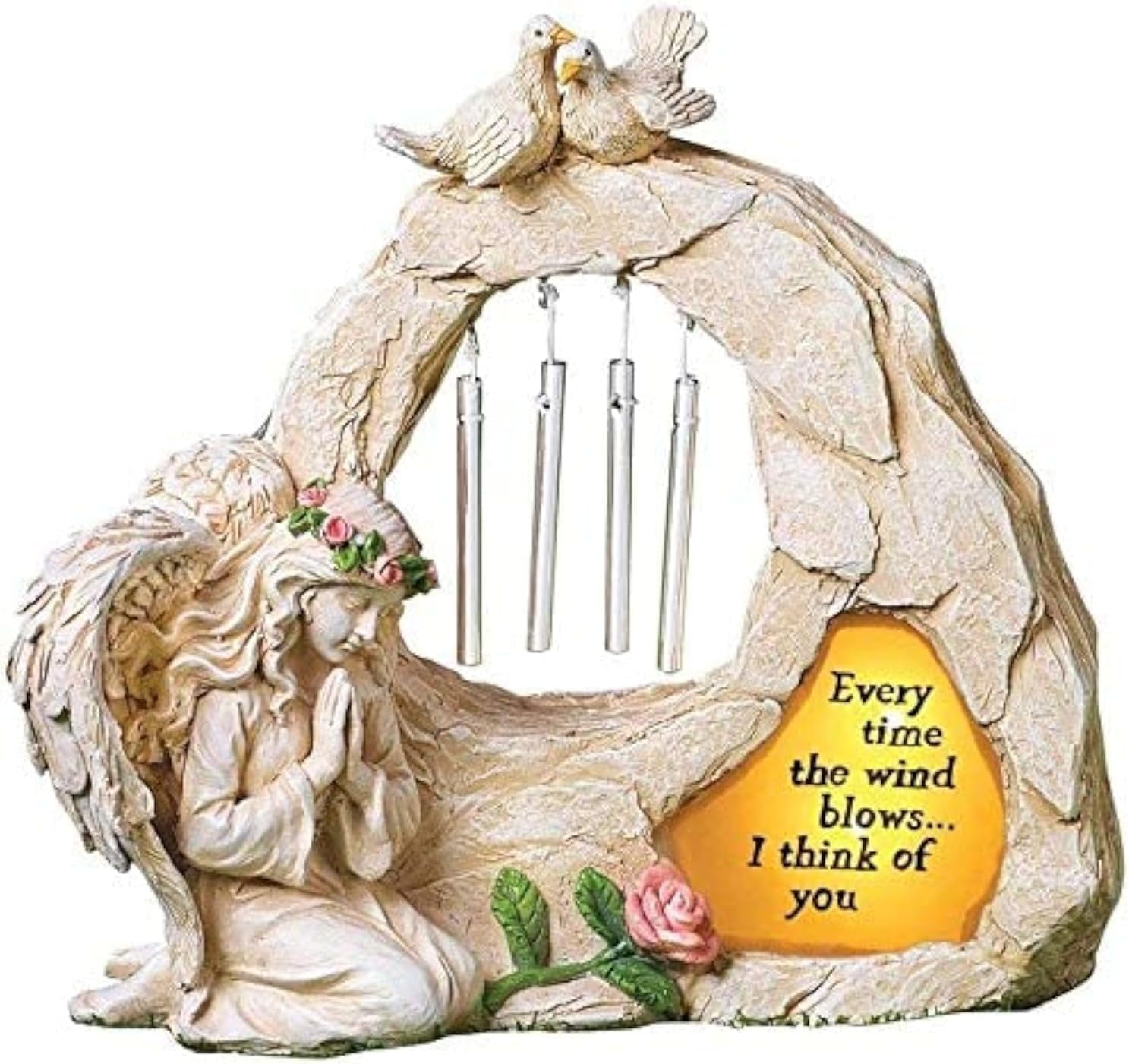 Angel Garden Statues Sympathy Gift with Solar - Cementary Decoration ...