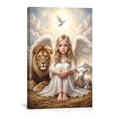 Angel Girl With Lion Lamb And Dove Christian Spiritual Peace Home USA ...