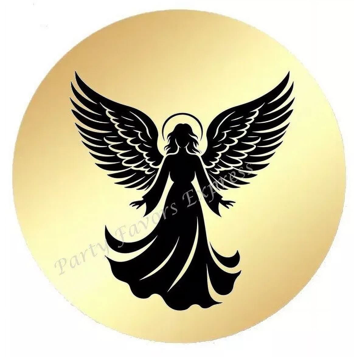 Angel Gold Foil Sticker Party Favors Sticker Envelope Seals Labels ...