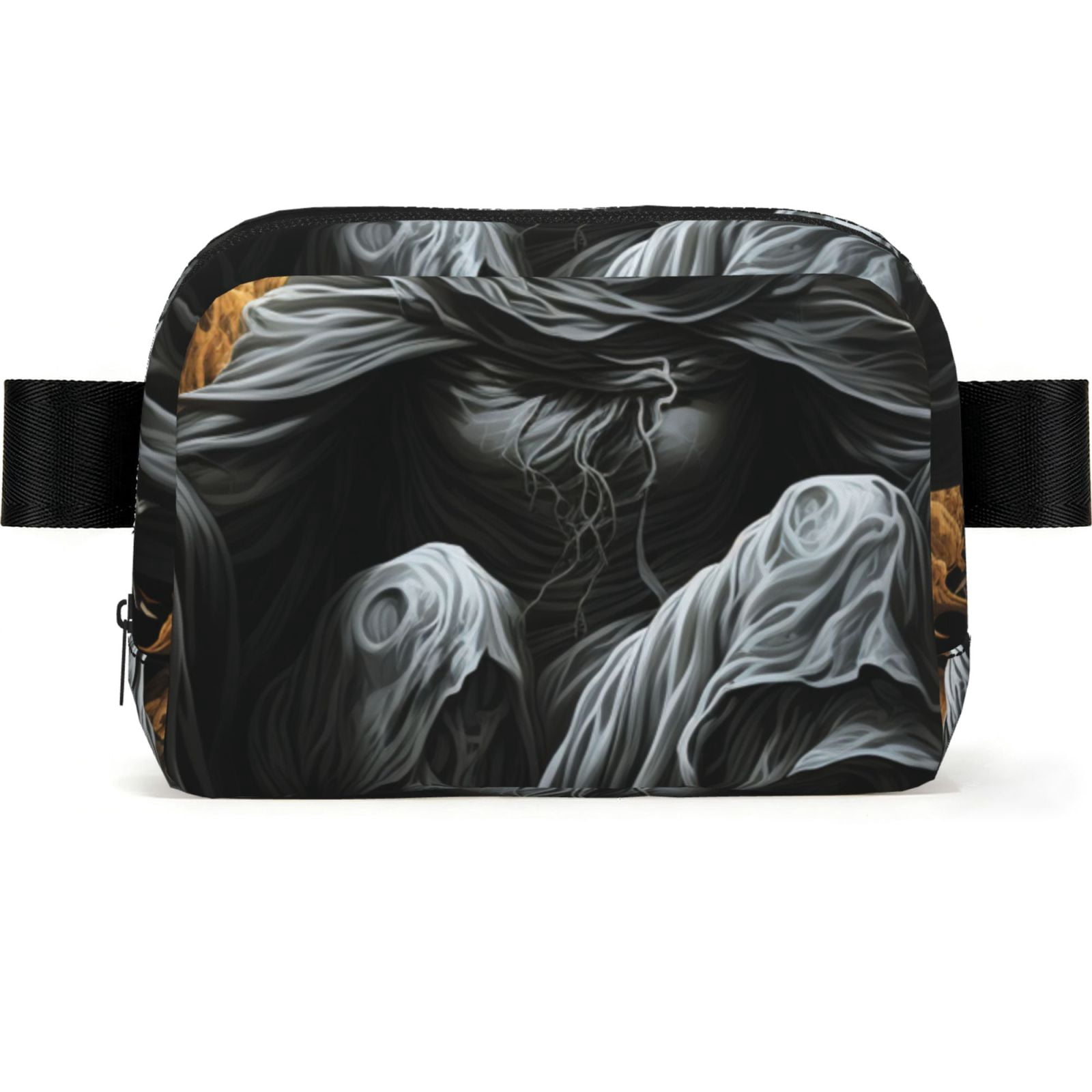 Angel Grim Reaper Skeleton Skull Art Square Fanny Pack Fashion Belt Bag ...