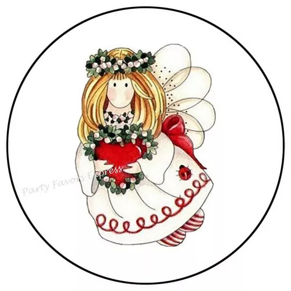 Angel Holding Heart Sticker Party Favors Sticker Envelope Seals Labels ...