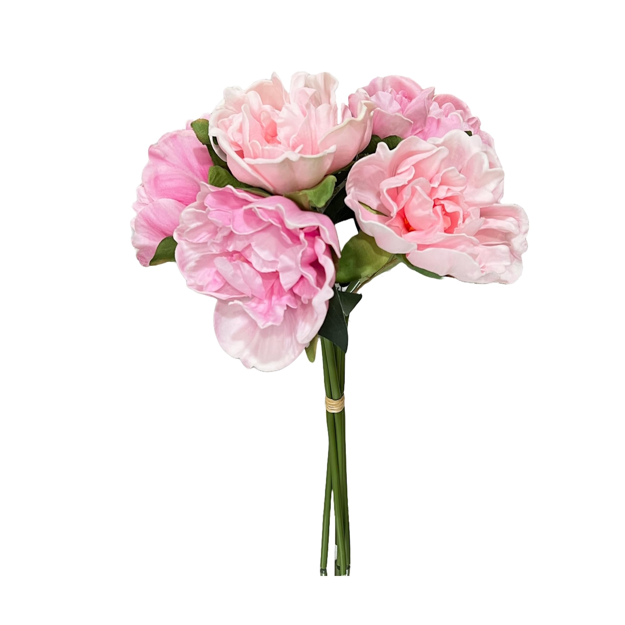 Angel Isabella 16"-5 Stems-Bundle of Fully Bloomed Real Touch Peonies ...