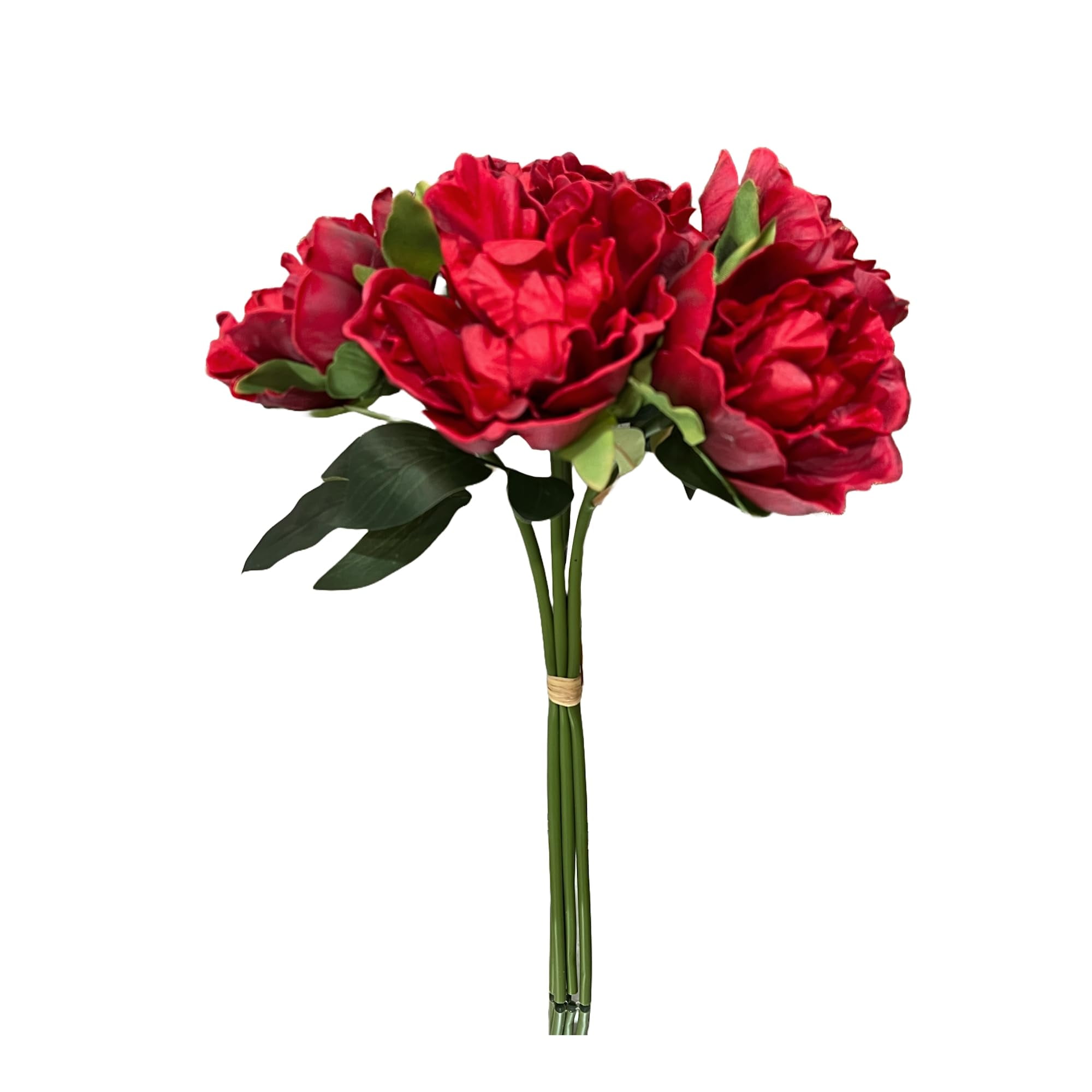 Angel Isabella 16"-5 Stems-Bundle of Fully Bloomed Real Touch Peonies ...