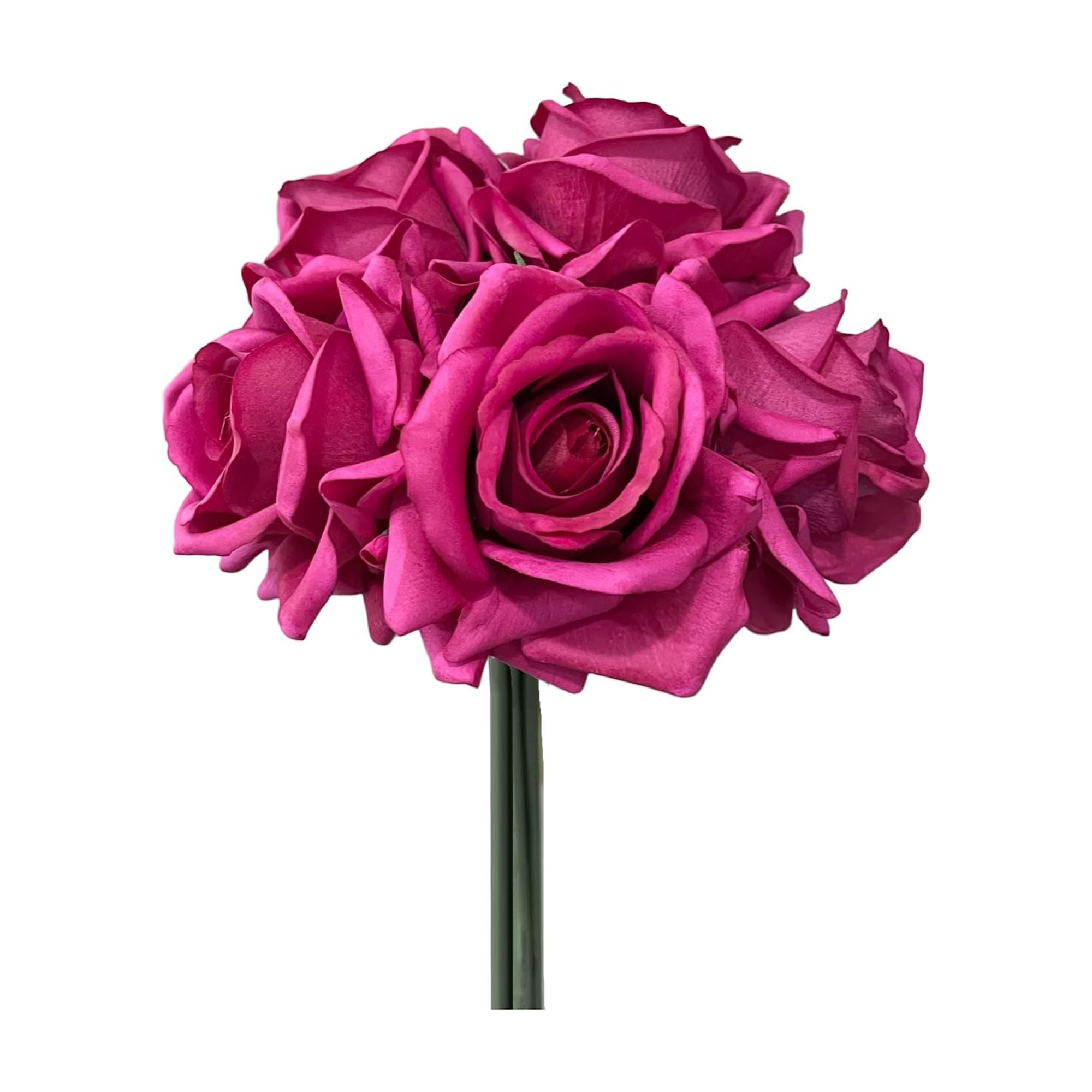 Angel Isabella Elegant Large Bloom Fresh Flower Feel Rose Bundle-5 Stem ...