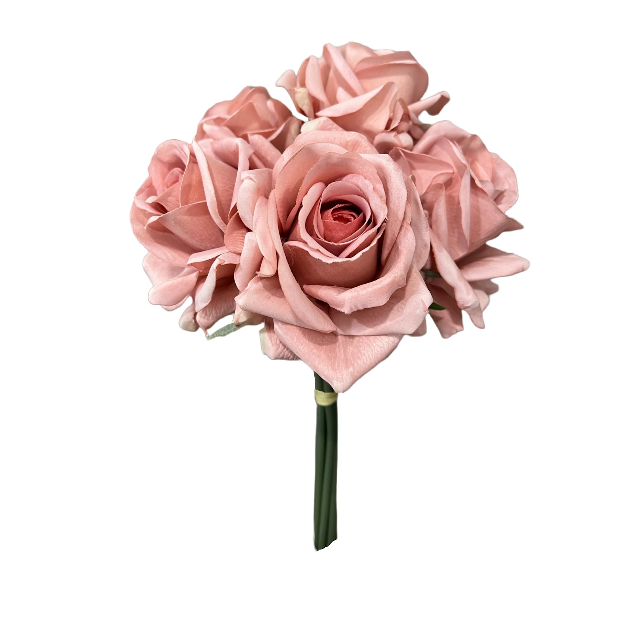 Angel Isabella Elegant Large Bloom Fresh Flower Feel Rose Bundle-5 Stem ...