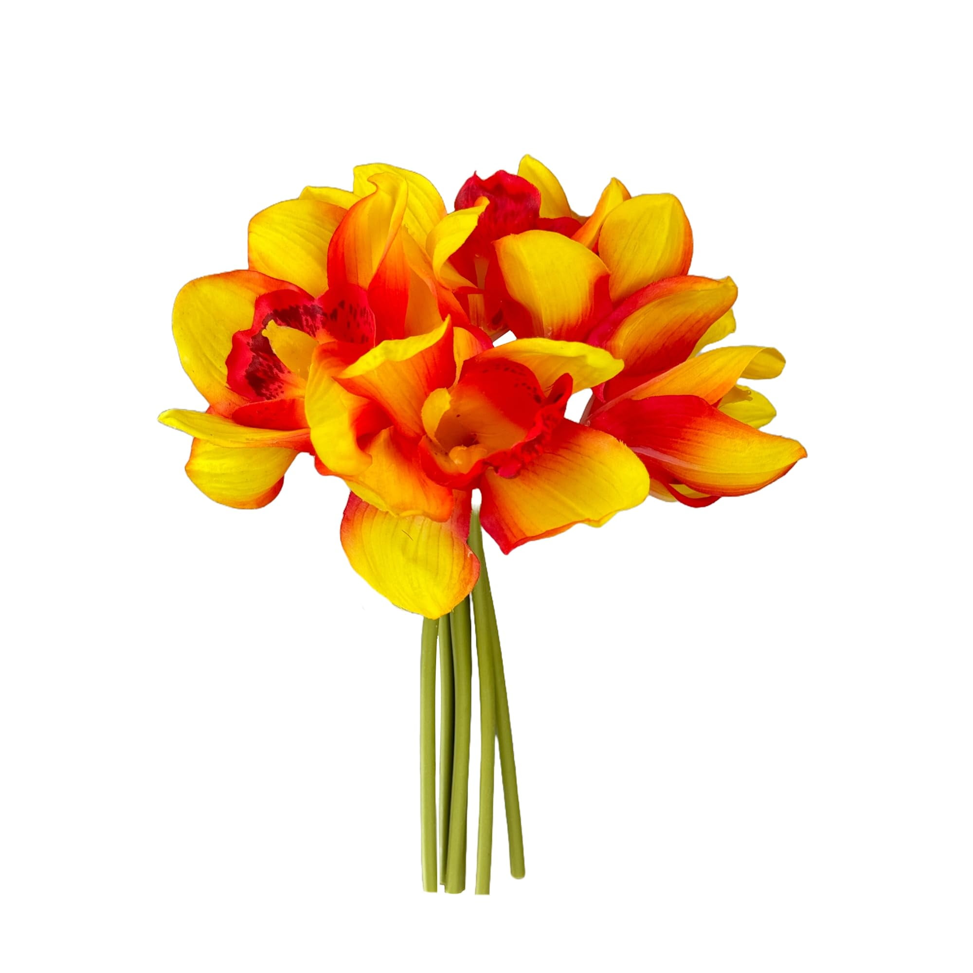 Angel Isabella Real Touch Artificial Cymbidium Boat Orchid Bundle-Pack ...