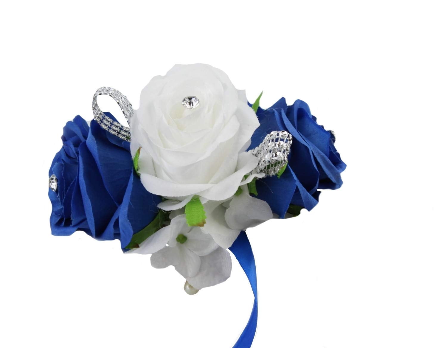 Angel Isabella Wrist Corsage-3 Rose Arrangement with Hydrangea Keepsake ...