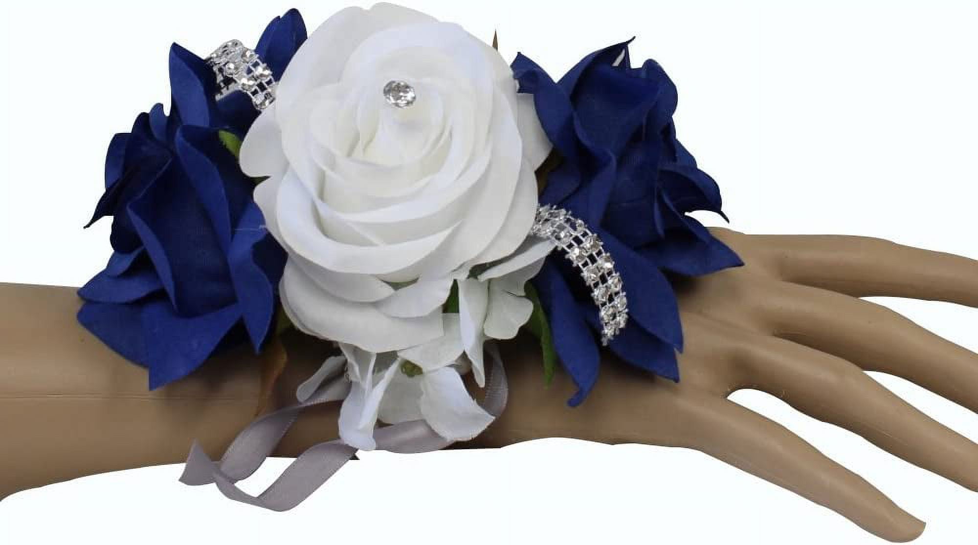 Angel Isabella Wrist Corsage-Keepsake Artificial Roses Hydrangea Large ...