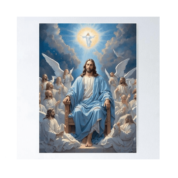 Angel Jesus Christ In Heaven Christian Art For Gifts Christian Poster ...